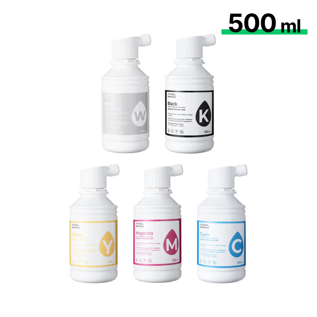 xTool Selected Apparel Printer Encre (500 ml)