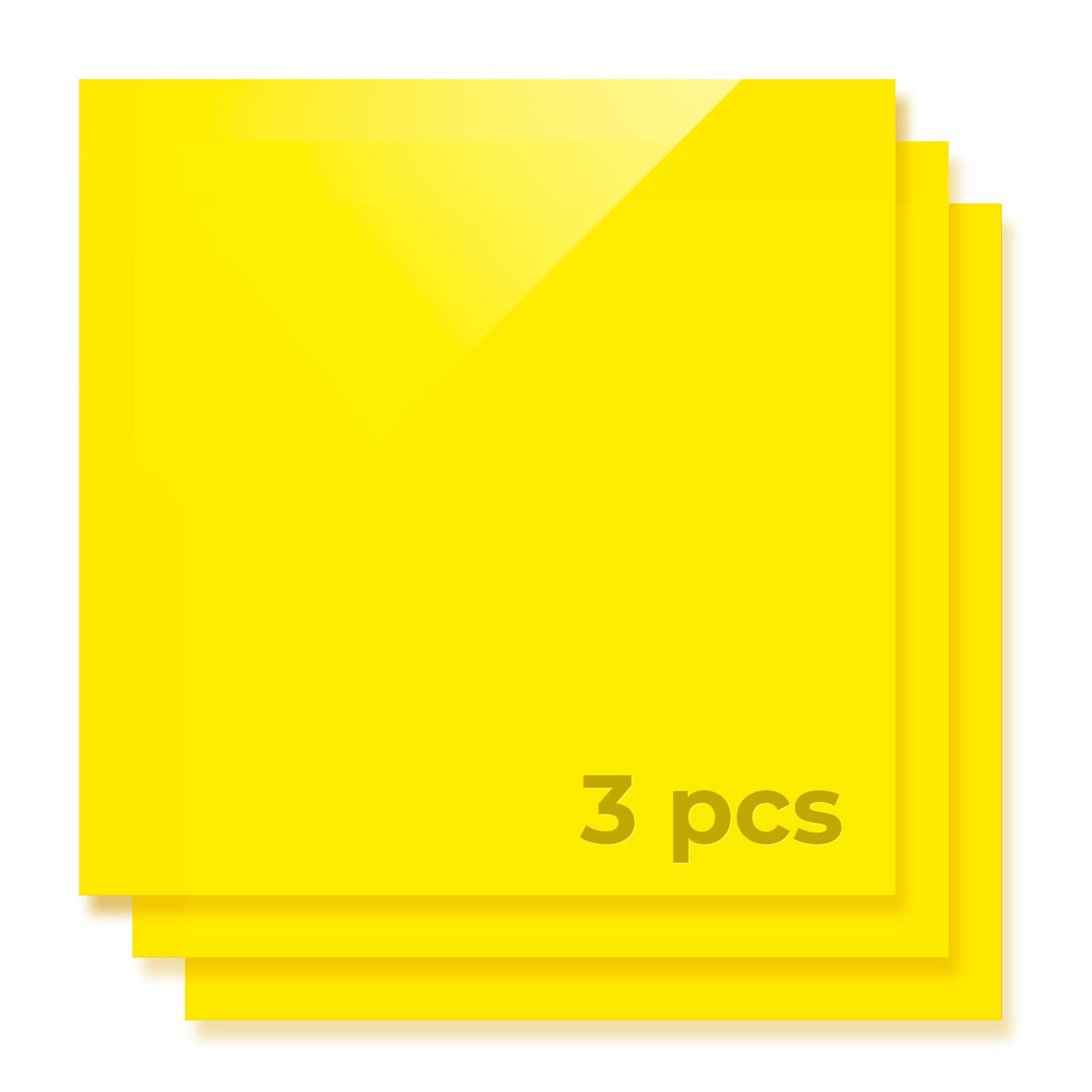 Plaque Acrylique Fluorescente Jaune Translucide Brillante 3 mm pour Di
